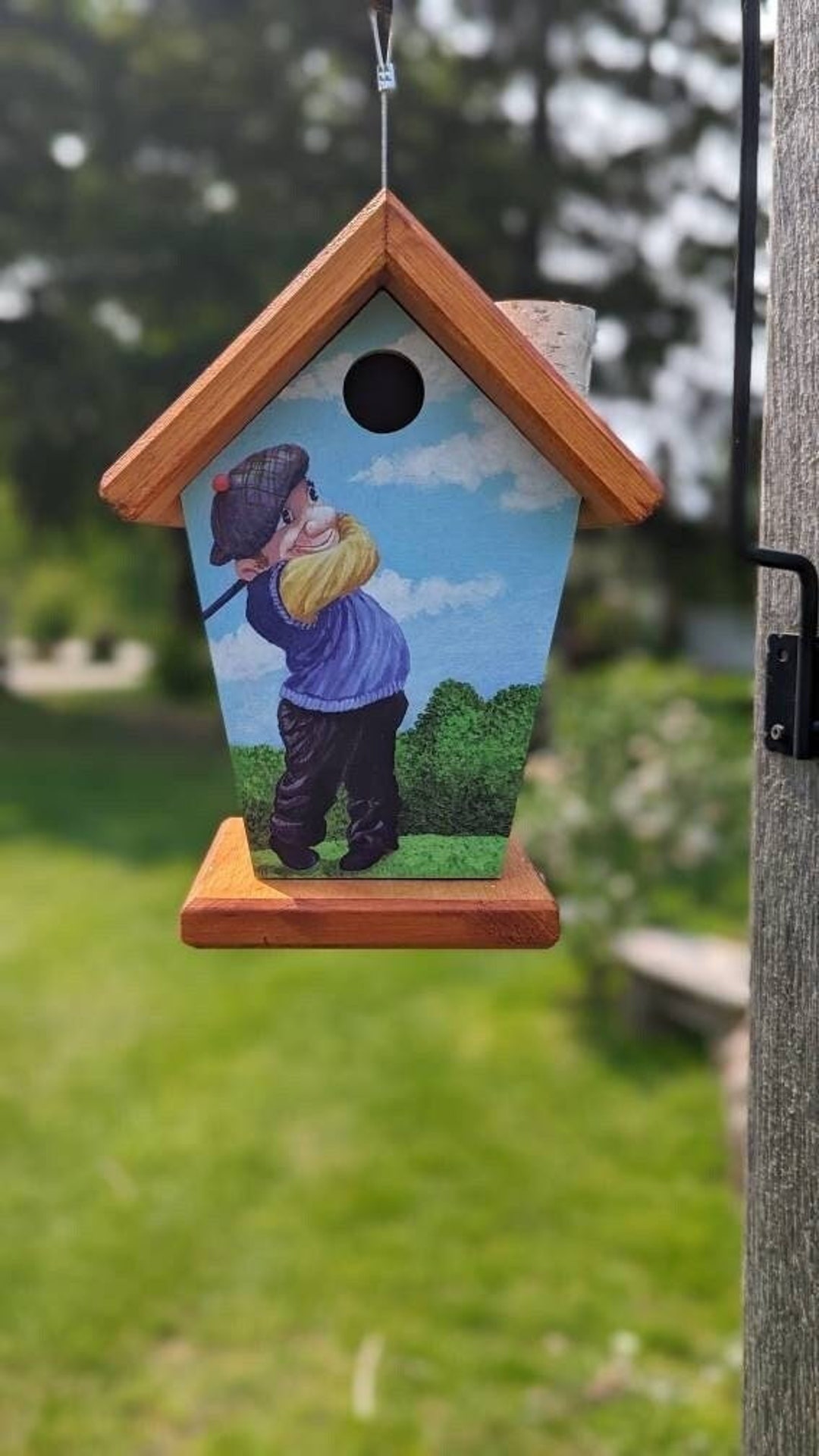 Golf Birdhouse Wrapped Four Sides - Etsy