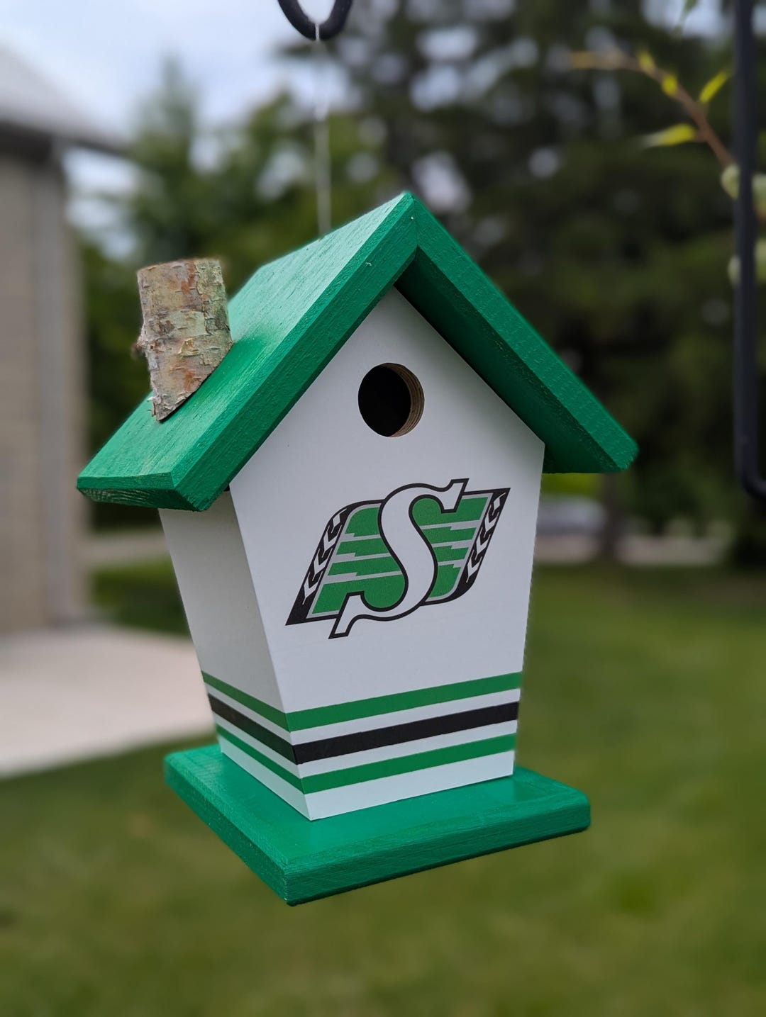 Saskatchewan Rough Riders Birdhouse Wrapped Four Sides - Etsy