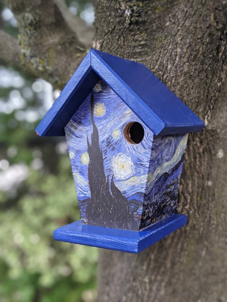 Starry Night Vincent Van Gogh Birdhouse - Etsy