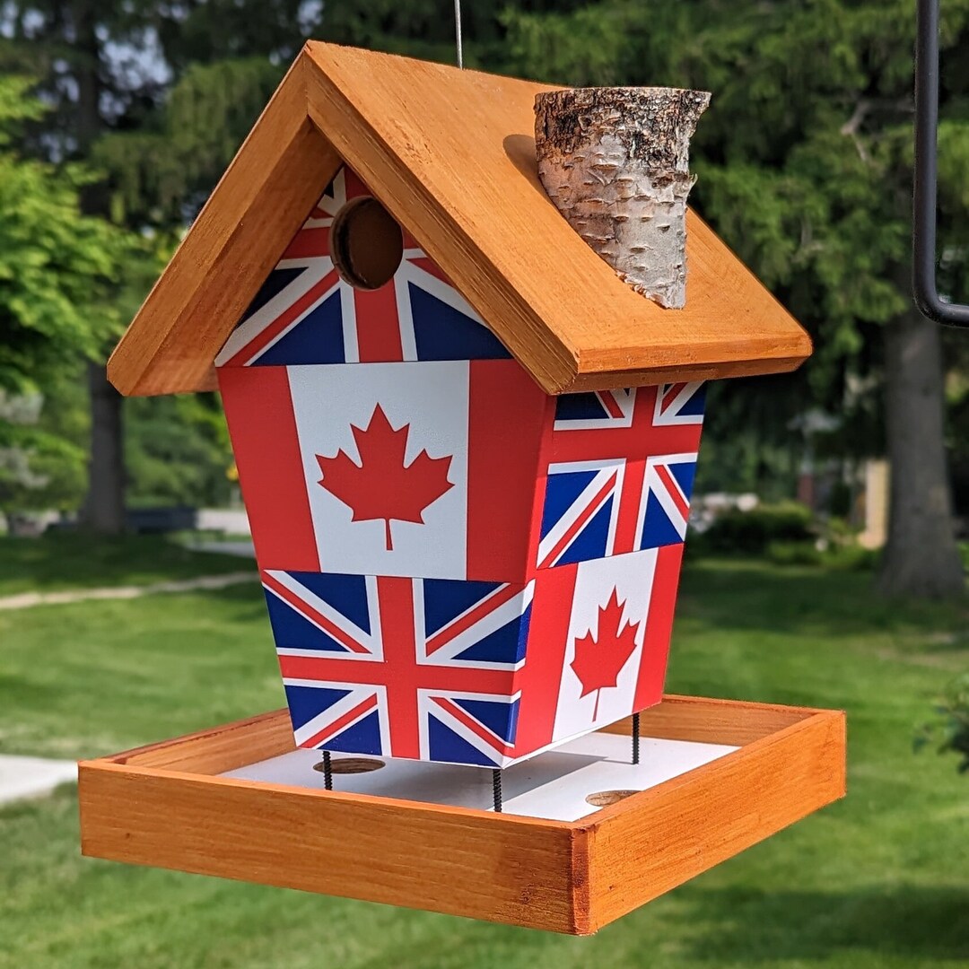 Union Jack and Canada Flag Bird Feeder - Etsy