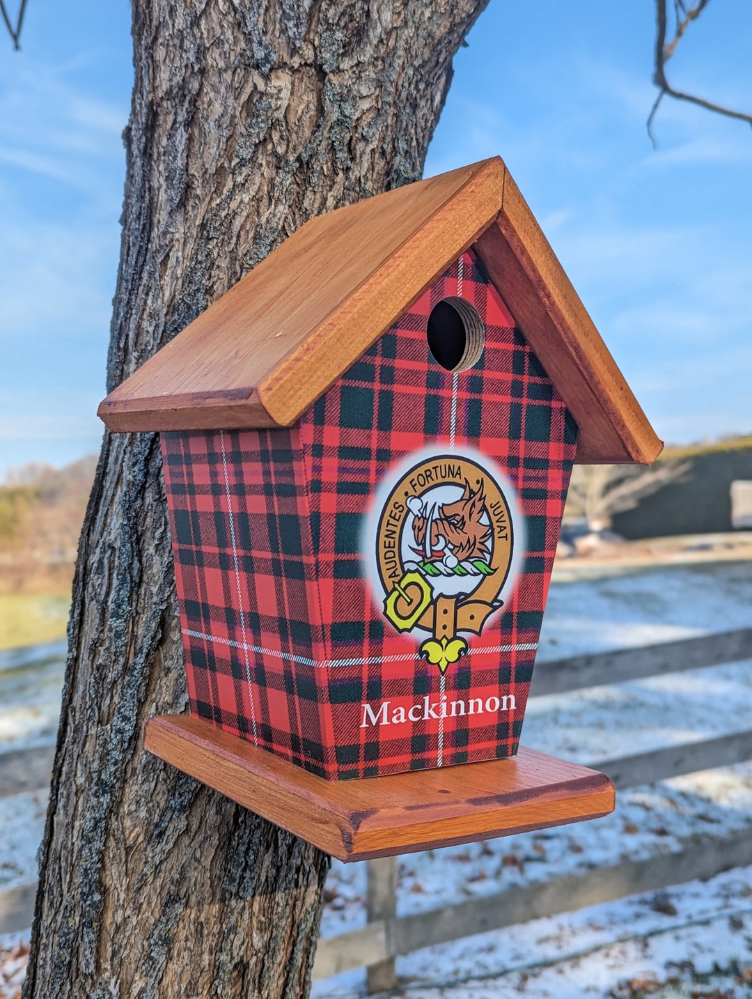 Mckinnon, Tartan and Crest Birdhouse - Etsy