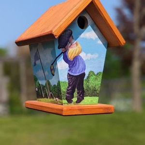Golf Birdhouse Wrapped Four Sides - Etsy
