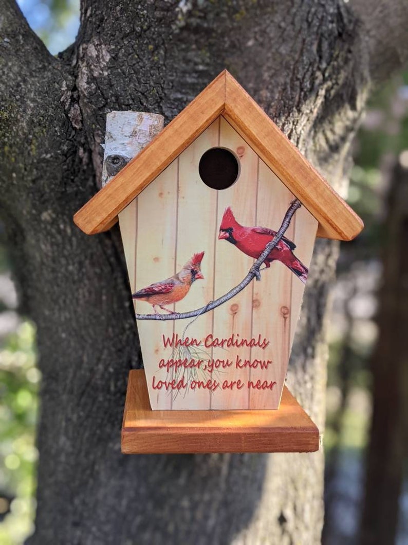 Cardinal Birdhouse - Etsy