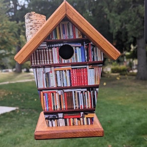 Book Nook Birdhouse Wrapped Four Sides - Etsy
