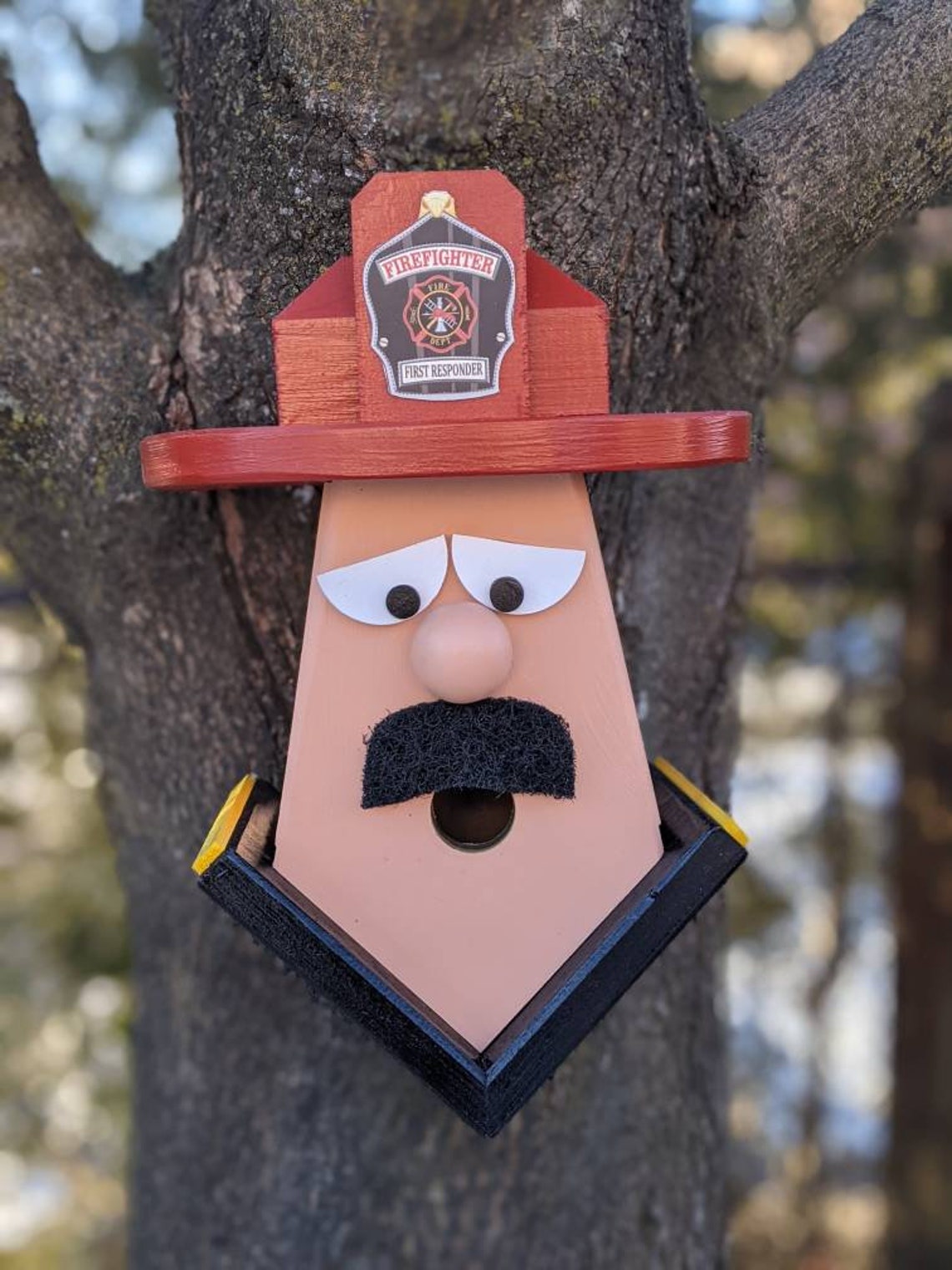 Firefighter Birdhouse - Etsy