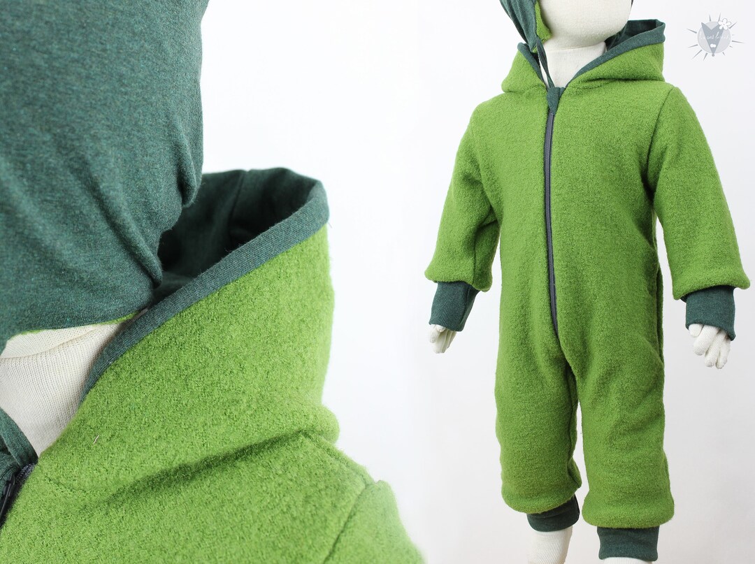 Baby Overall Winter, Baby Wool Overall, Baby Snowsuit, Newborn Wool ...
