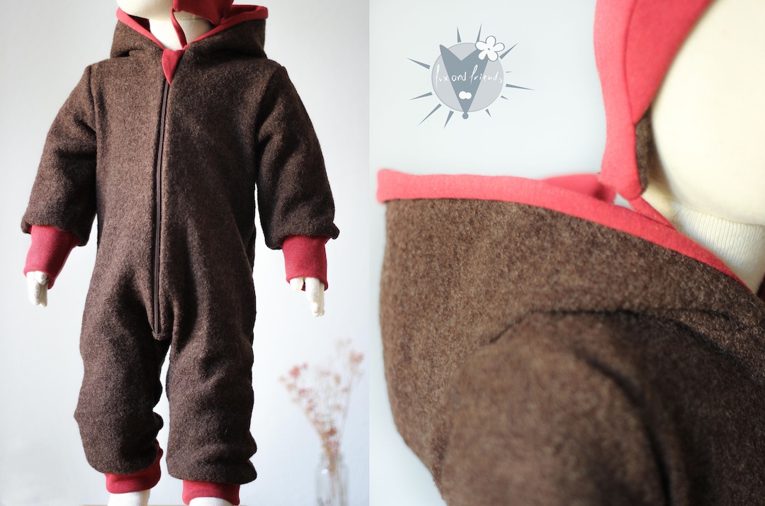 Baby Overall Winter, Baby Wool Overall, Baby Snowsuit, Newborn Wool ...