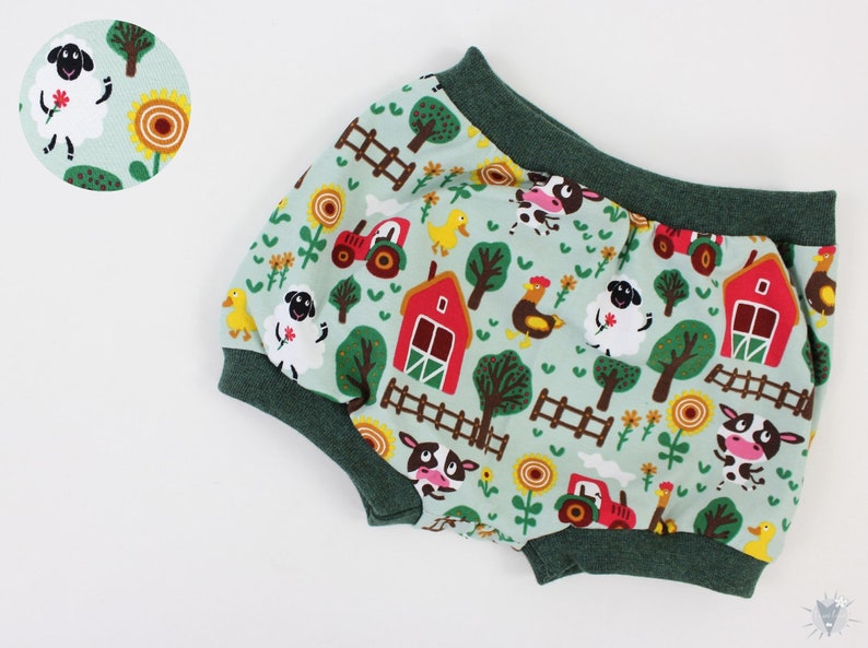 Panties With Farm Animals Green Yellow - Etsy