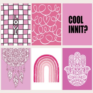 Pink Collage Wall Kit: 24 A5 Art Prints (digital Download) - Etsy