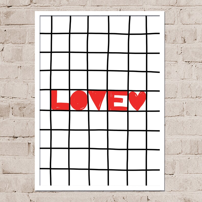 Red Print Bundle...24 A5 Digital Download Prints, Collage Wall Kit, Art ...