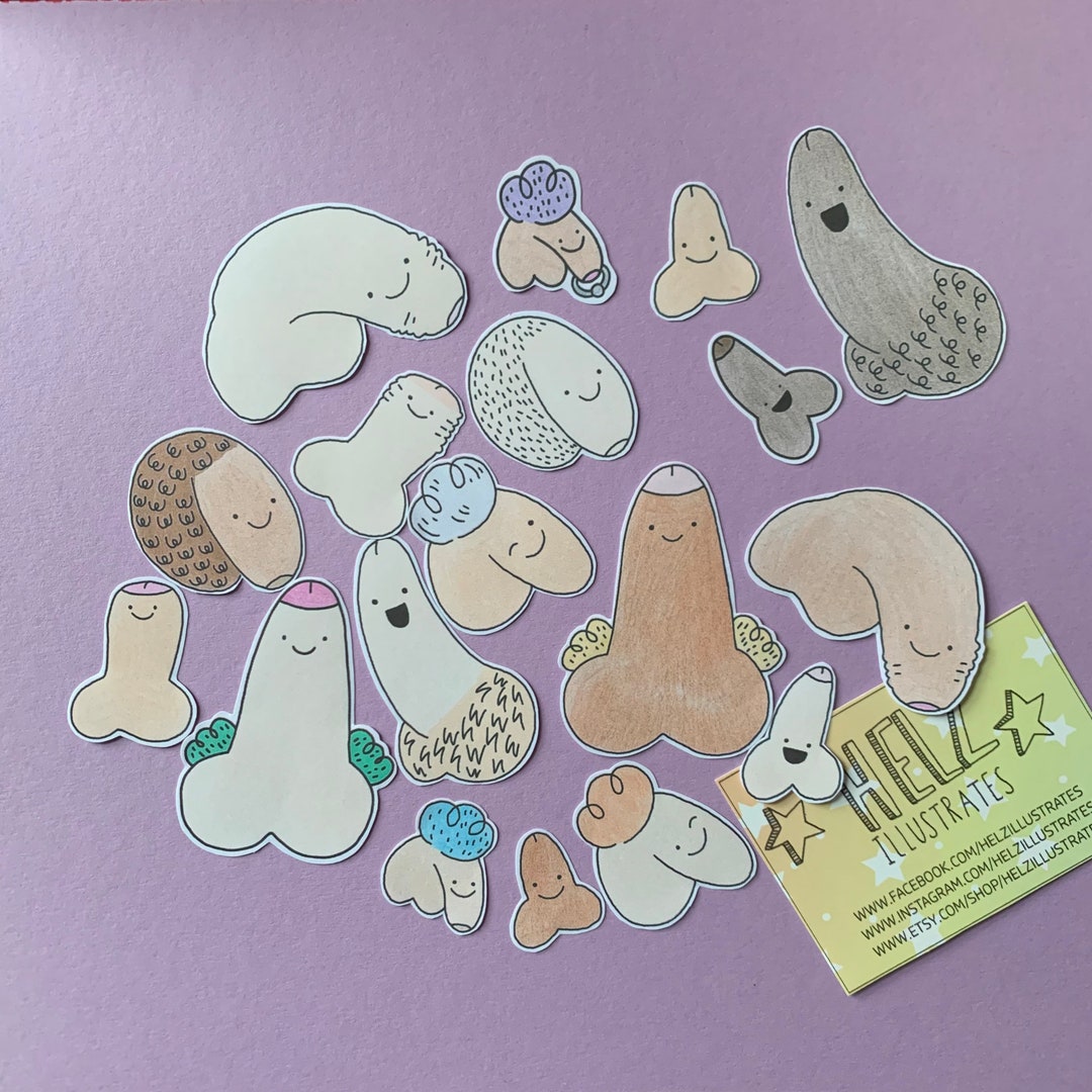 BUMPER PACK Funny Willy Stickers! Gift Hen Party Stocking Filler Joke ...