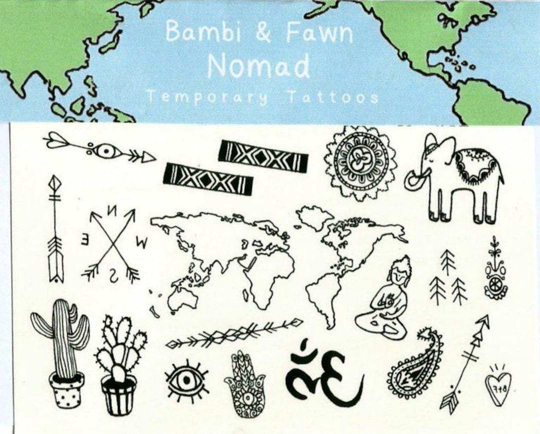 Nomad Temporary Tattoos - Etsy
