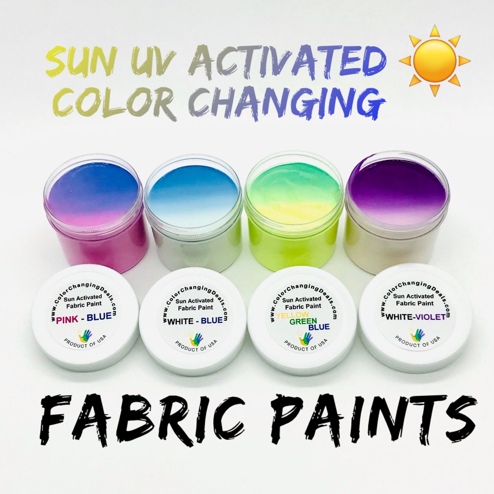 Photochromic Sun UV Activated Color Changing Fabric Paints for Shoes ...