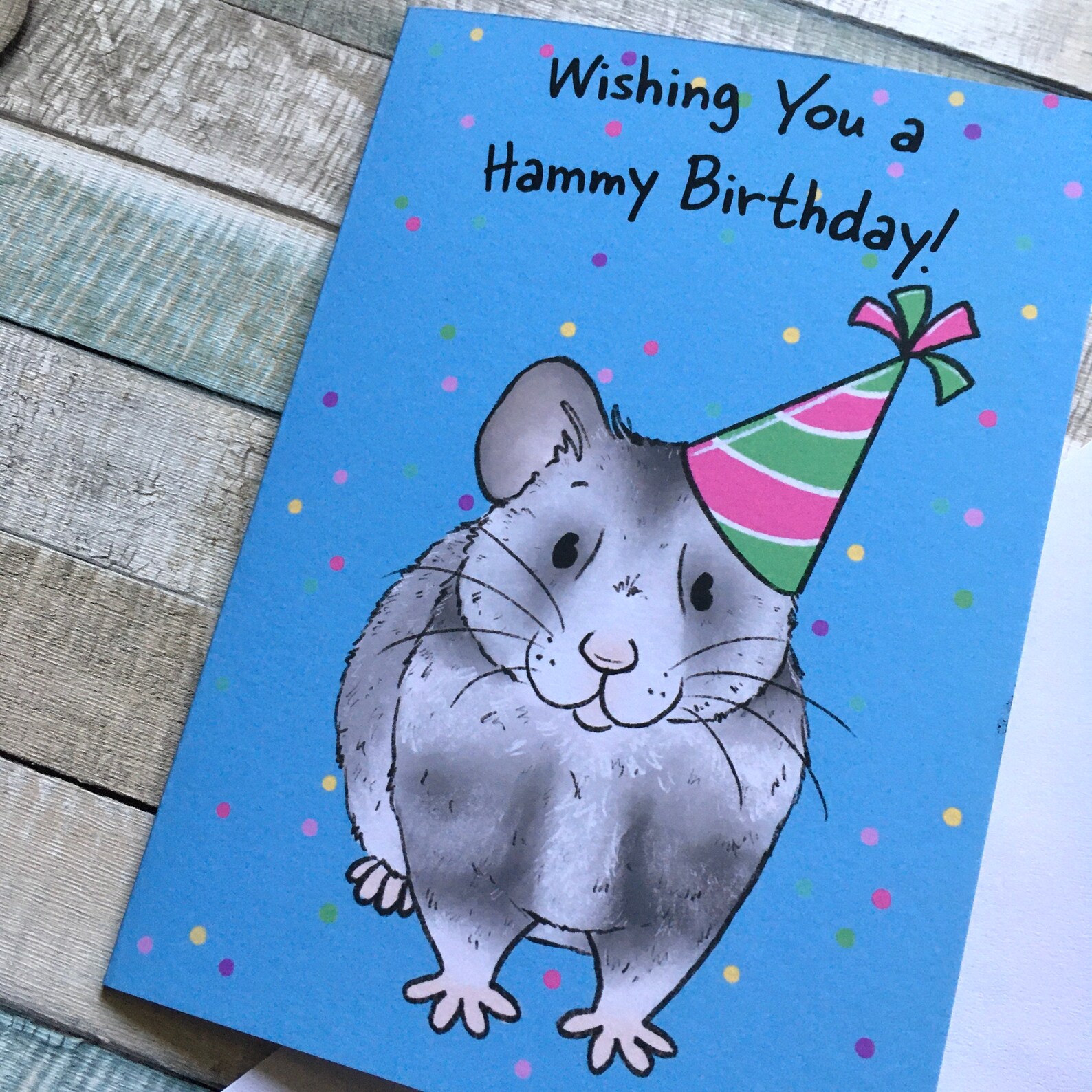 Hammy Birthday Hamster Birthday Card A6 Birthday Card Blank - Etsy