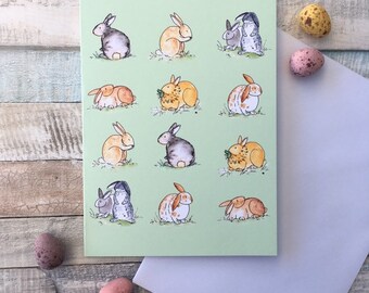 Rabbit Greeting Card - Etsy