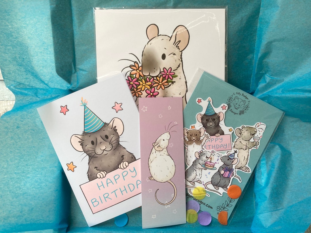 Ratty Birthday Gift Box Rat Birthday Present - Etsy