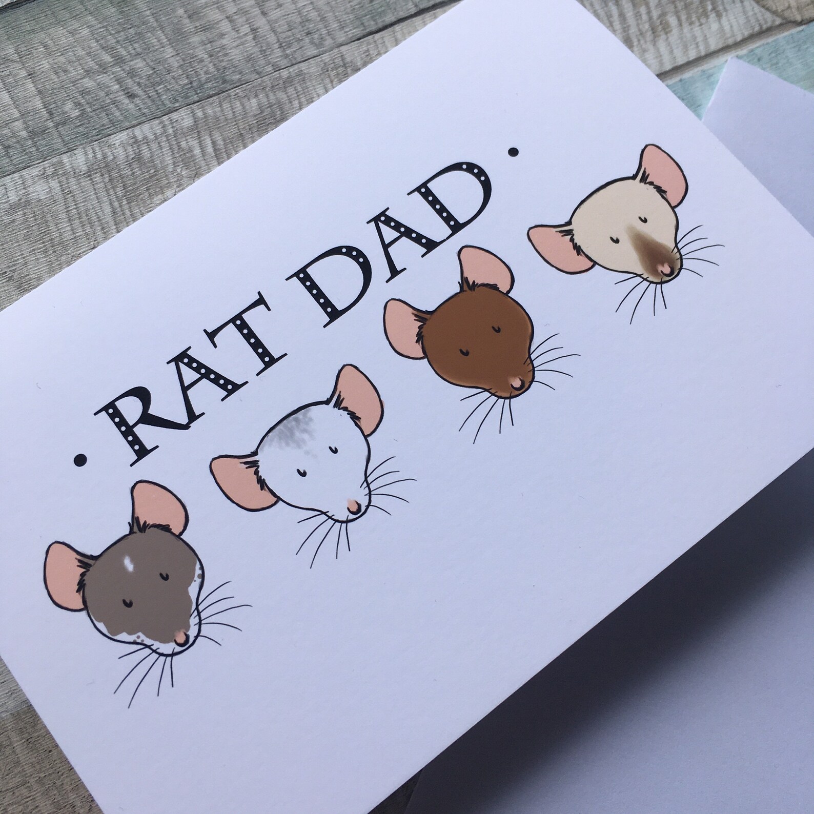 Rat Dad Greeting Card Father's Day A6 300gsm Card - Etsy