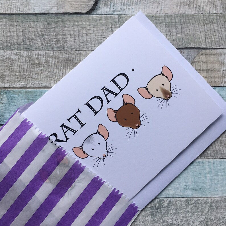 Rat Dad Greeting Card Father's Day A6 300gsm Card - Etsy