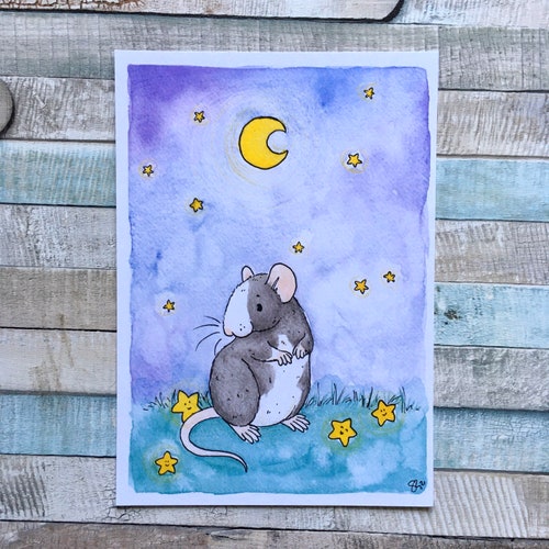 Rat-o-ween 8x8 Art Print - Etsy