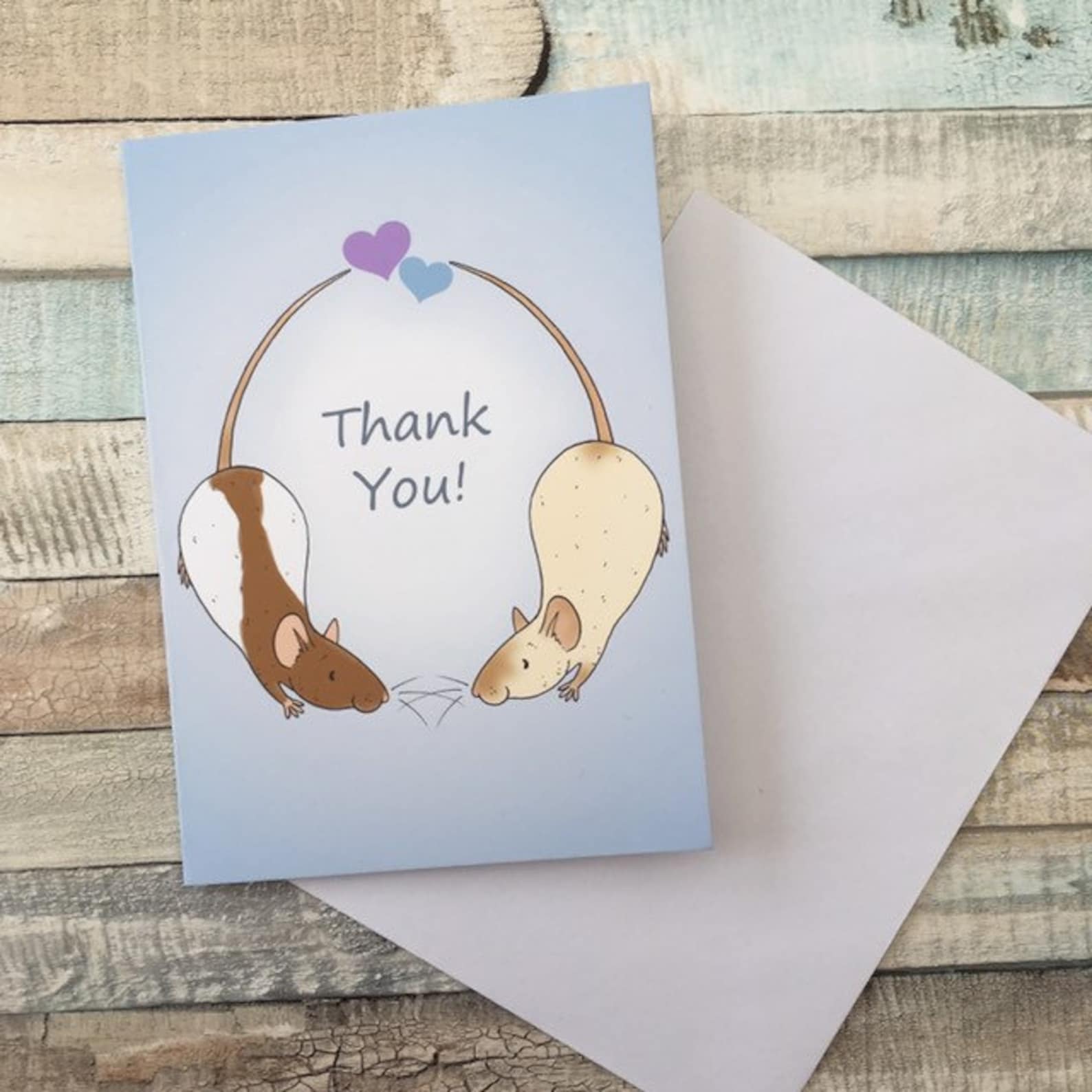 Cute Rat A6 Greeting Card Thank You Card Vet Thank You Card | Etsy