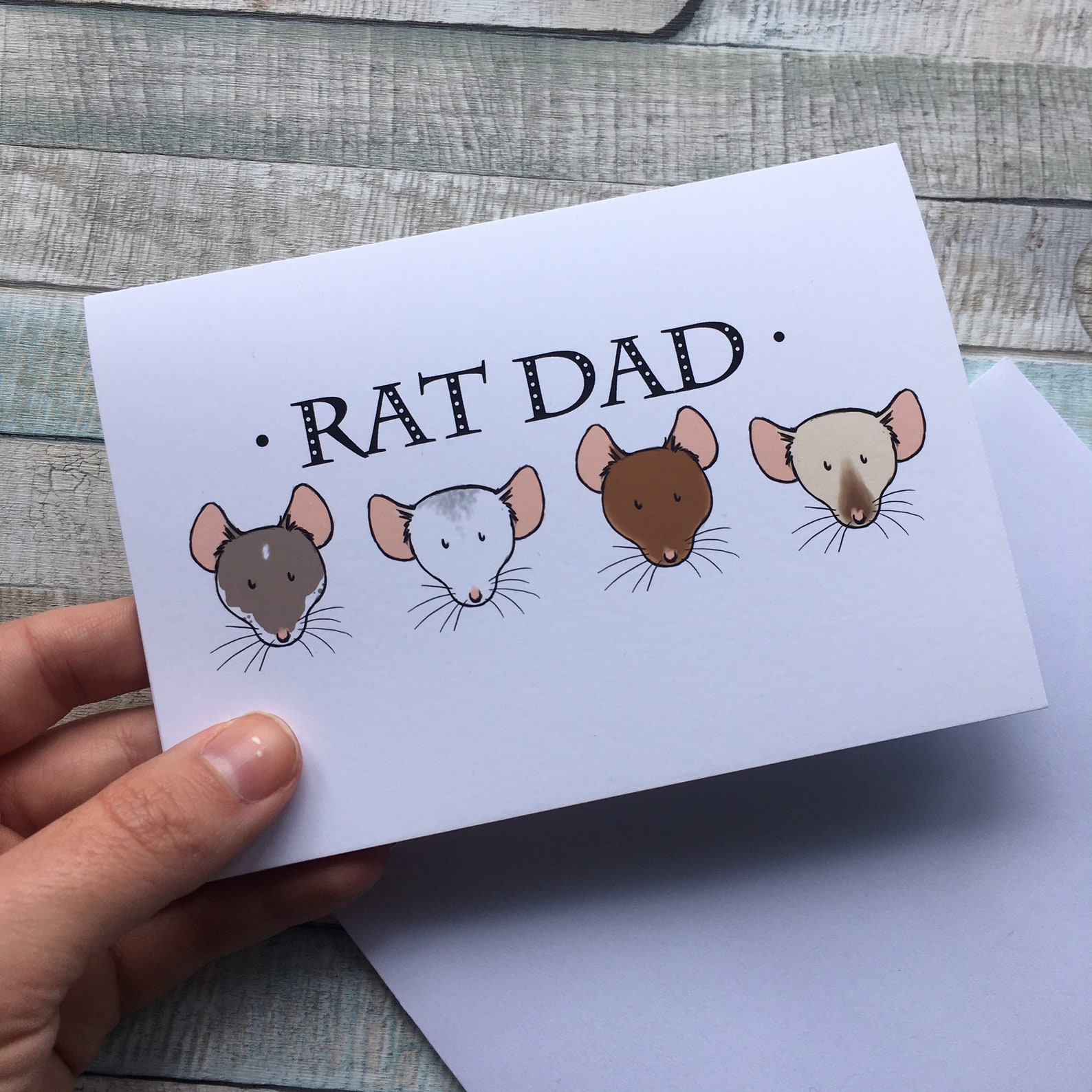 Rat Dad Greeting Card Father's Day A6 300gsm Card - Etsy