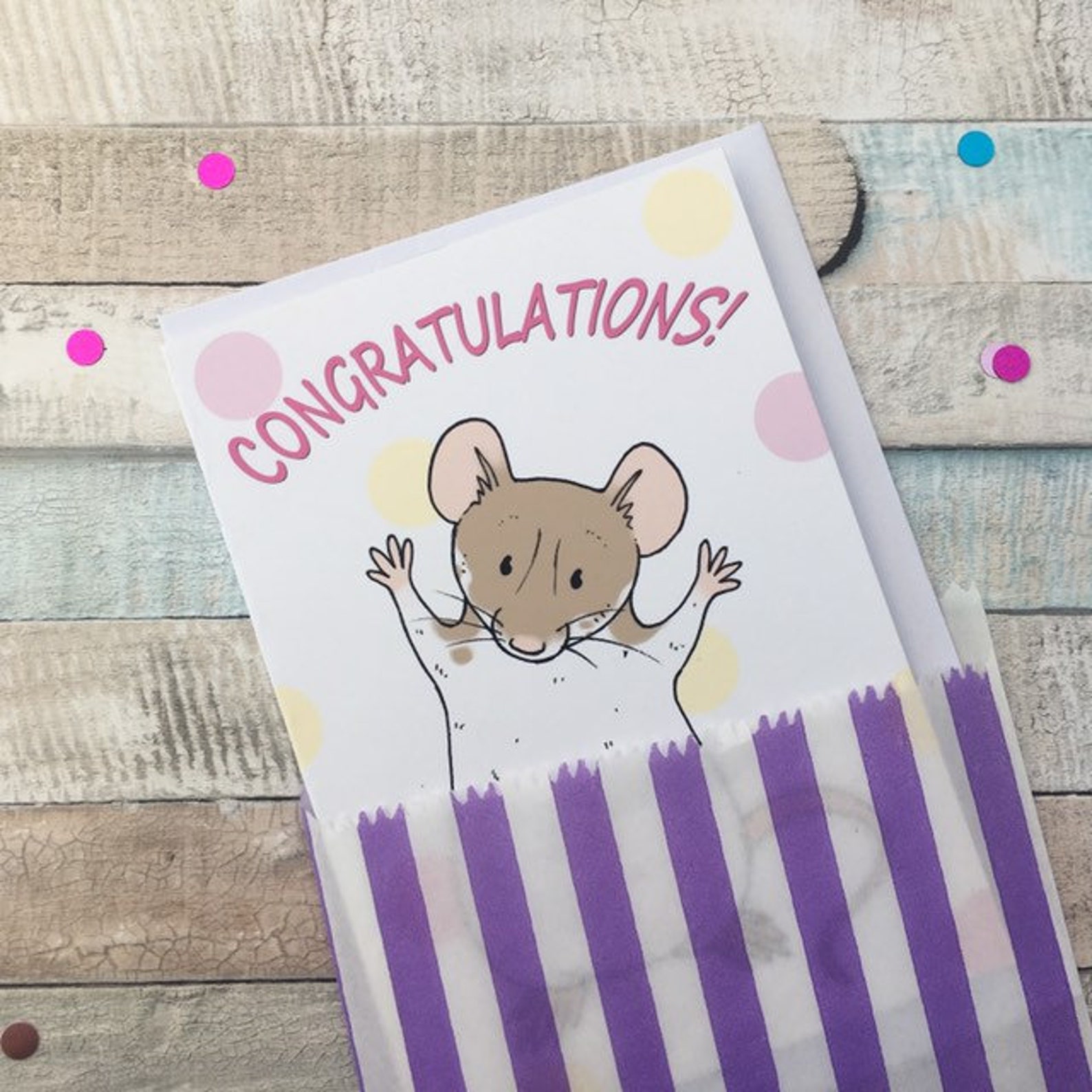 Congratulations Fancy Rat A6 Greeting card Cute pet at | Etsy