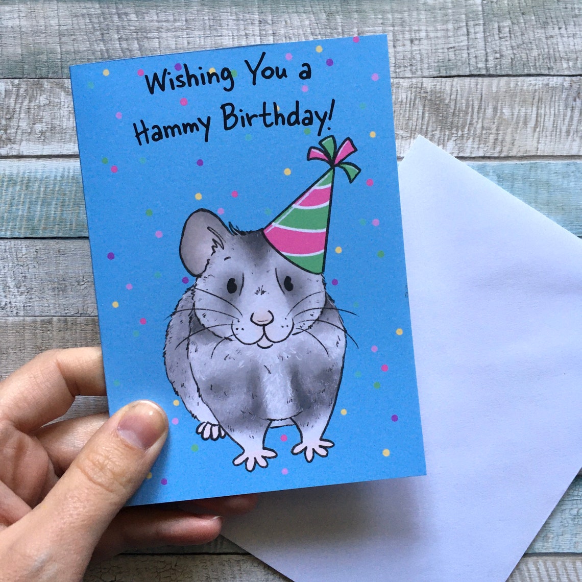 Hammy Birthday Hamster Birthday Card A6 Birthday Card Blank - Etsy