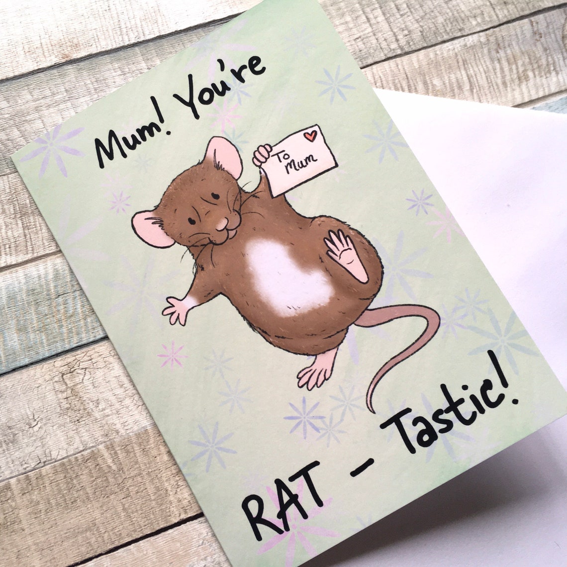 Mum You're Rat-tastic Pet Rat Blank A6 Sized Greeting - Etsy UK