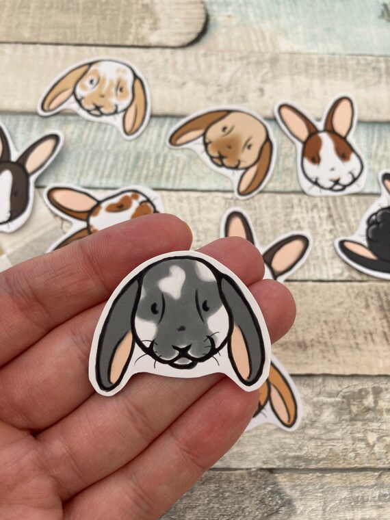 Bunny Faces Sticker Faces Pack of 10 Cute Bunny Stickers | Etsy