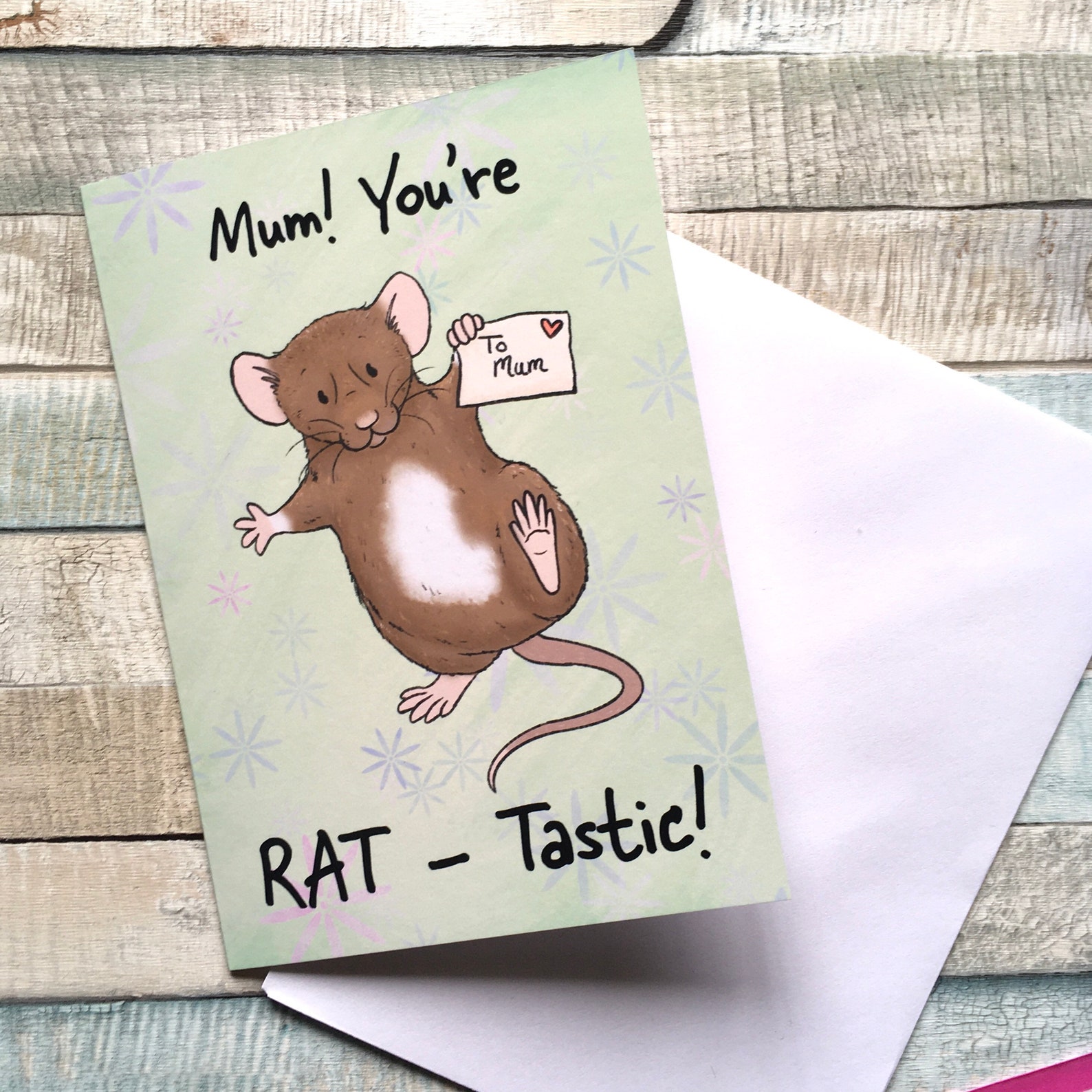 Mum You're Rat-tastic Pet Rat Blank A6 Sized Greeting - Etsy UK