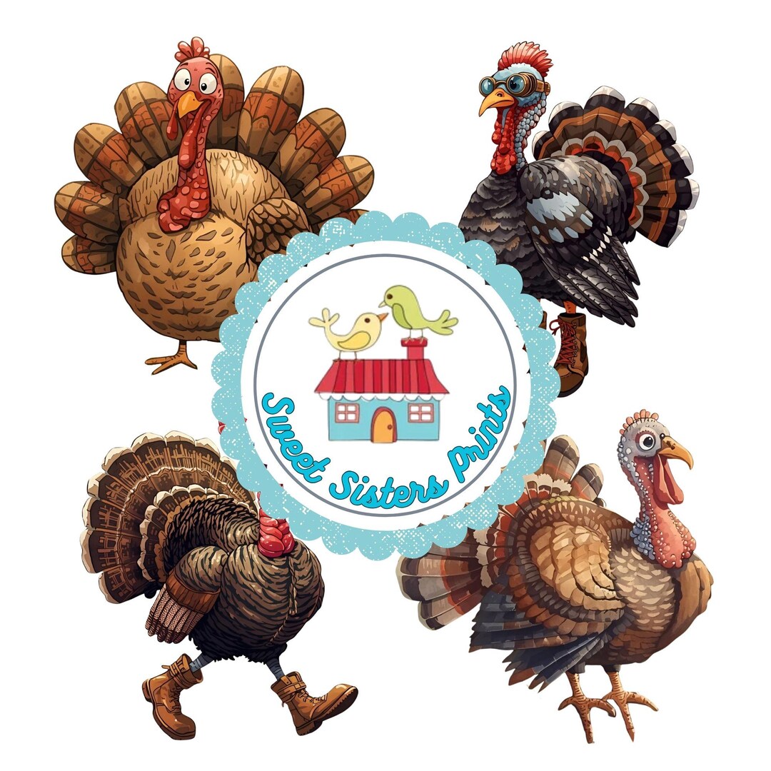 20 Quirky Turkeys Clip Art to Download and Use in Your Art, Cards ...