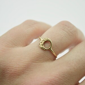 14k Little Moon Ring, Crescent Moon Ring, Moon Jewelry, Celestial Ring ...