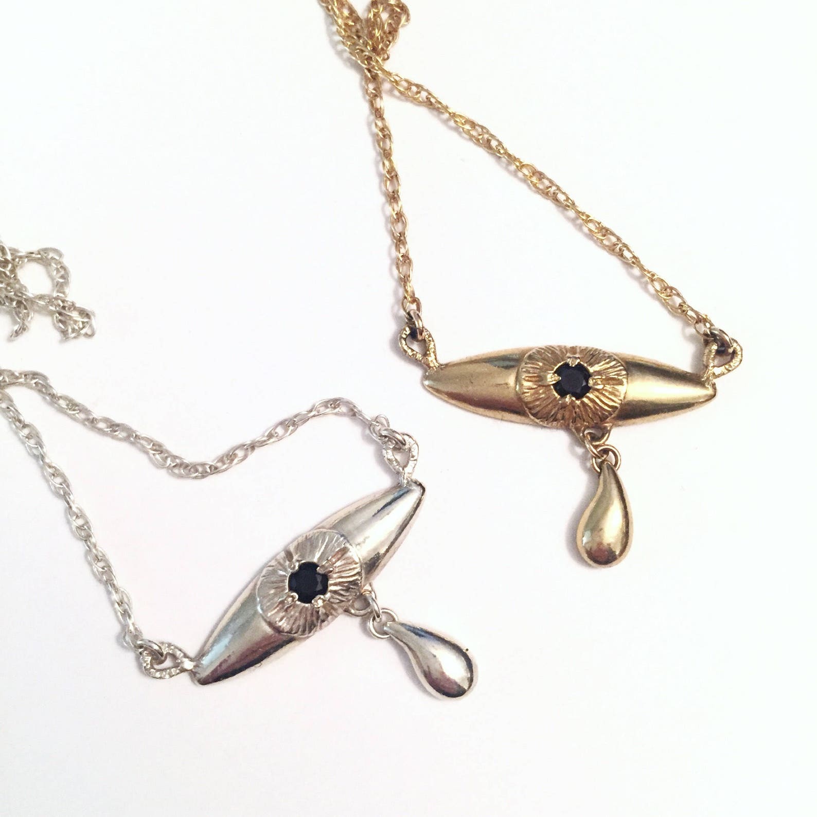 Teary Eye Necklace Crying Eye Necklace Evil Eye Necklace | Etsy