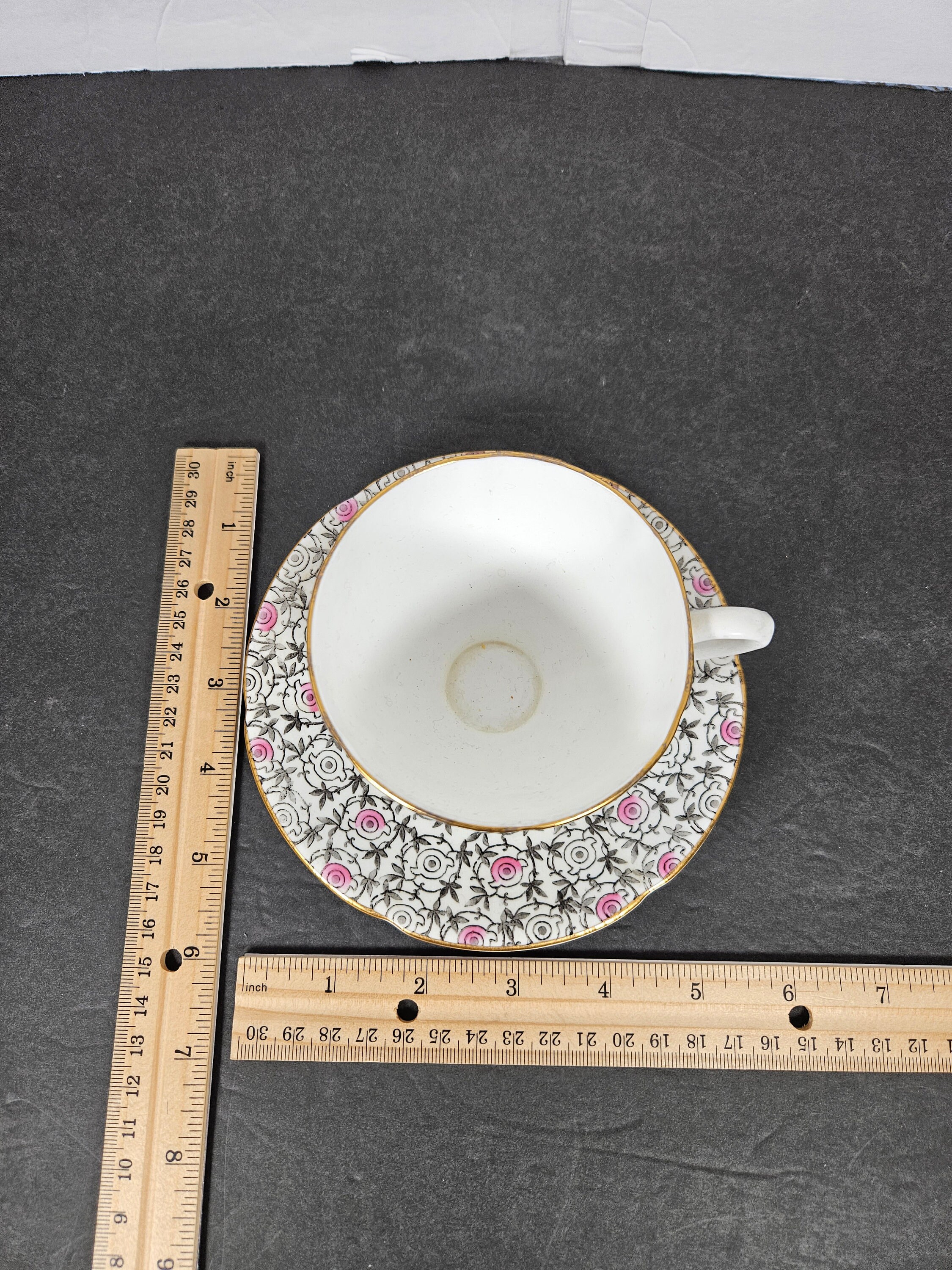 English Castle Bone China Tea Cup & Saucer Floral, Made in ...