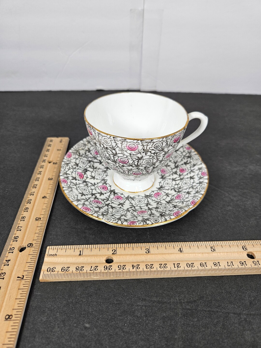 English Castle Bone China Tea Cup & Saucer Floral, Made in ...