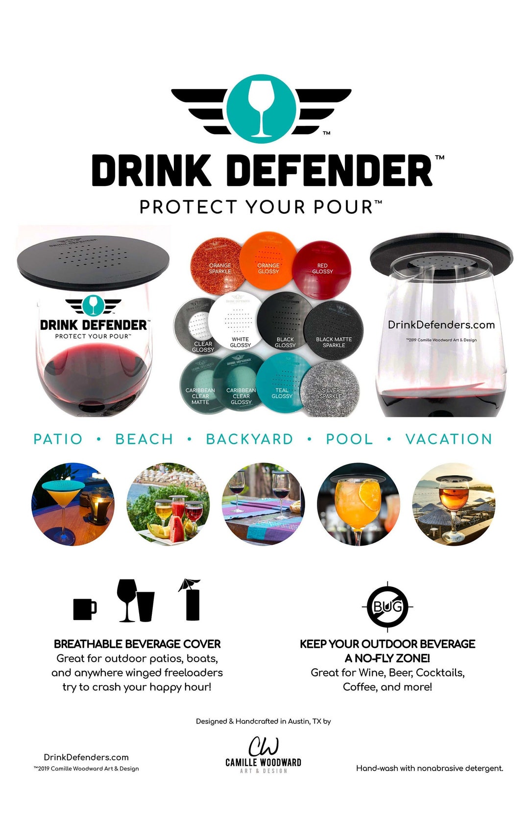 Wine Bug Cover DRINK DEFENDER Insect Shield for Beverages - Etsy