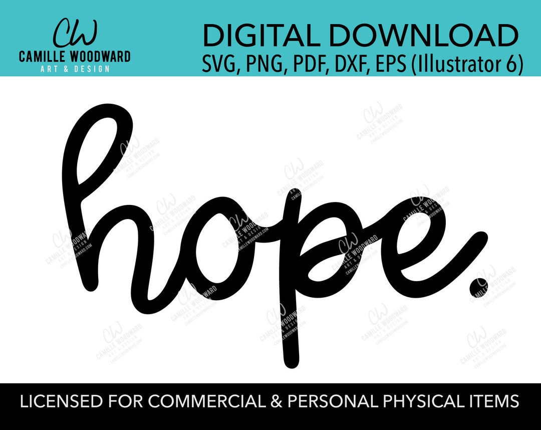 Hope SVG, Inspirational SVG, Mental Health Quote, Uplifting, Positivity ...