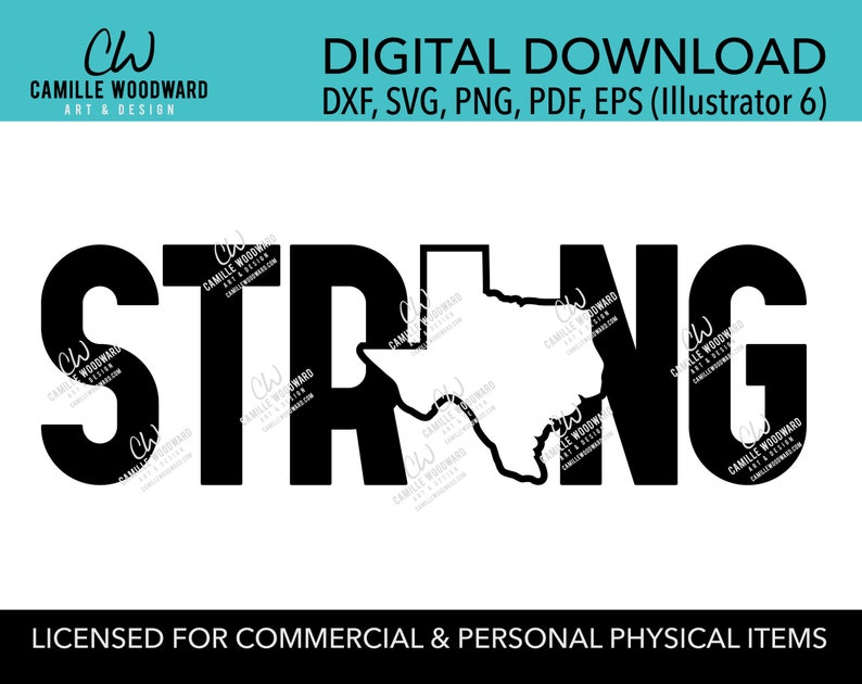 Texas Strong SVG, Black and White, Texas State Outline, EPS, PNG, Jpg ...