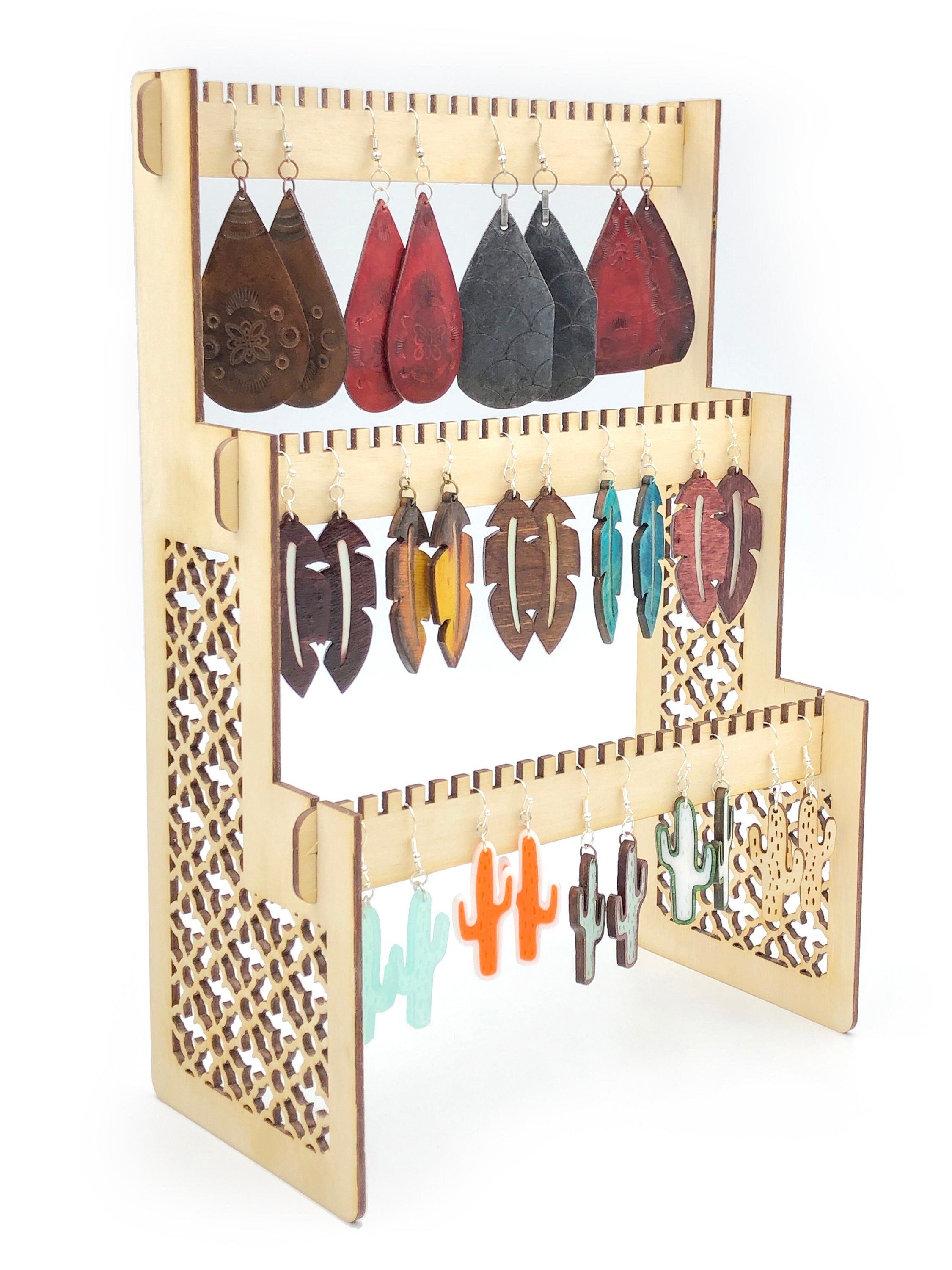 Earring Display Stand SVG 3-tier Organizer INSTANT Digital - Etsy Canada