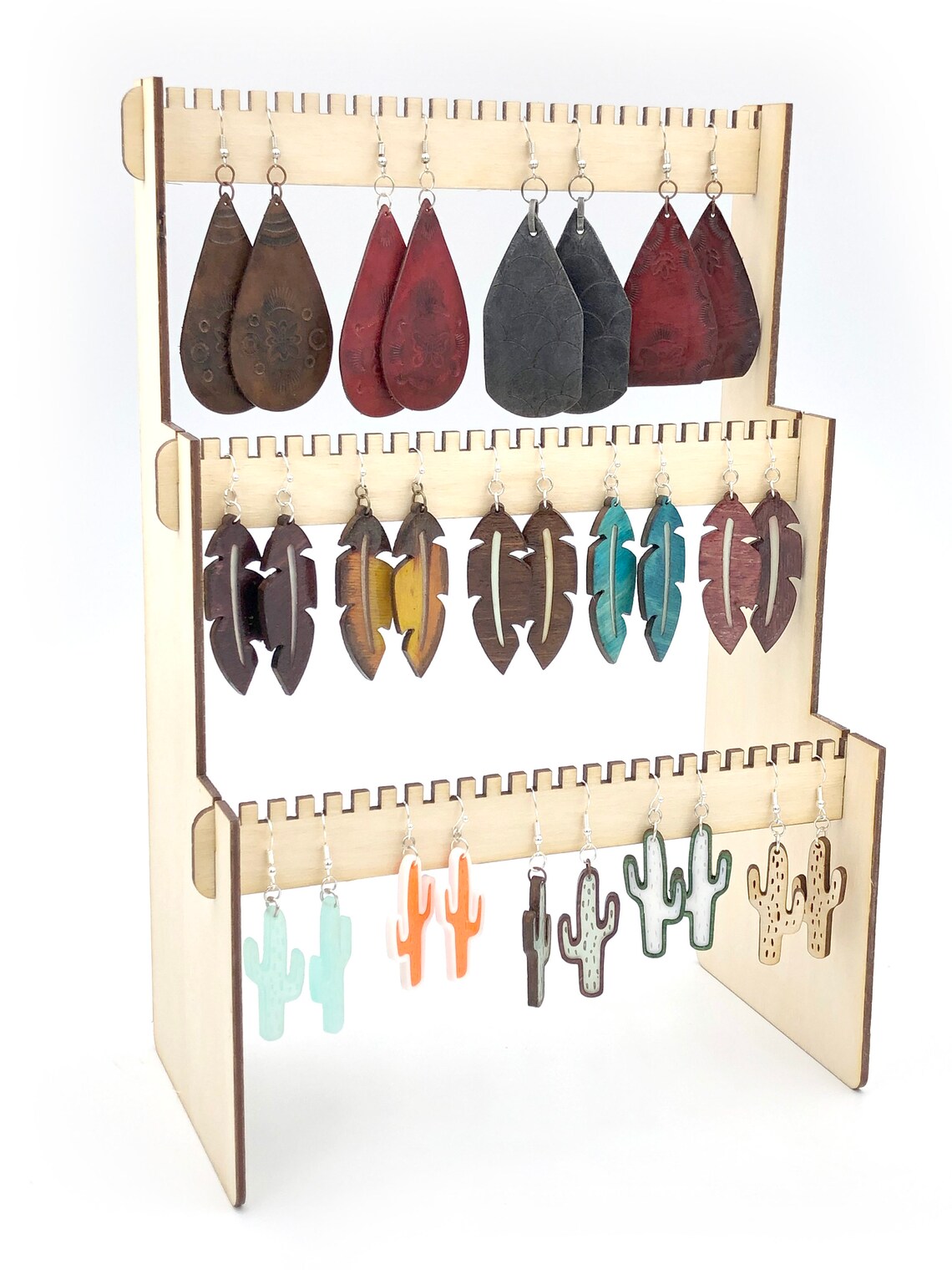 Earring Display Stand SVG 3-Tier Organizer INSTANT Digital | Etsy