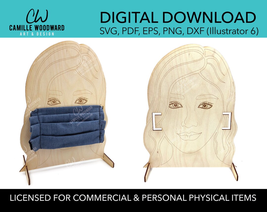 Mask Display Stand SVG, Mask Display Holder, EPS - INSTANT Digital ...