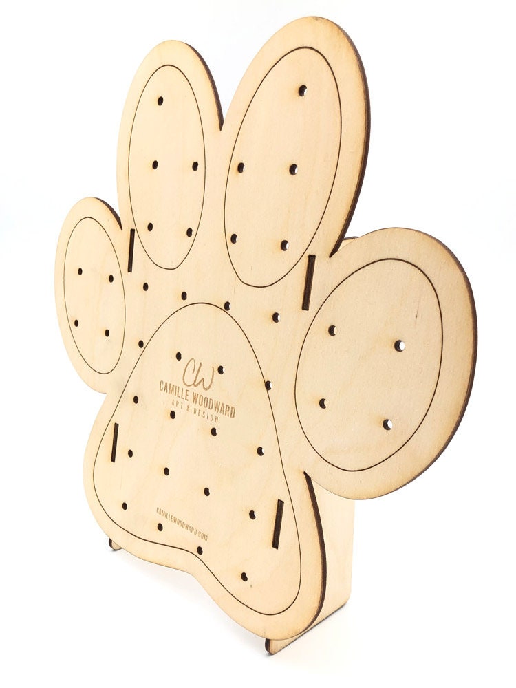 Dog Paw Print SVG Display Stand Laser File, EPS - INSTANT Digital ...