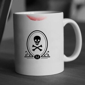 Skull Monogram Letter SVG, Skull & Crossbones PNG, Oval, Personalized ...