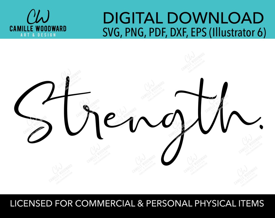 Strength SVG, Inspirational, Mental Health Quote, Uplifting ...