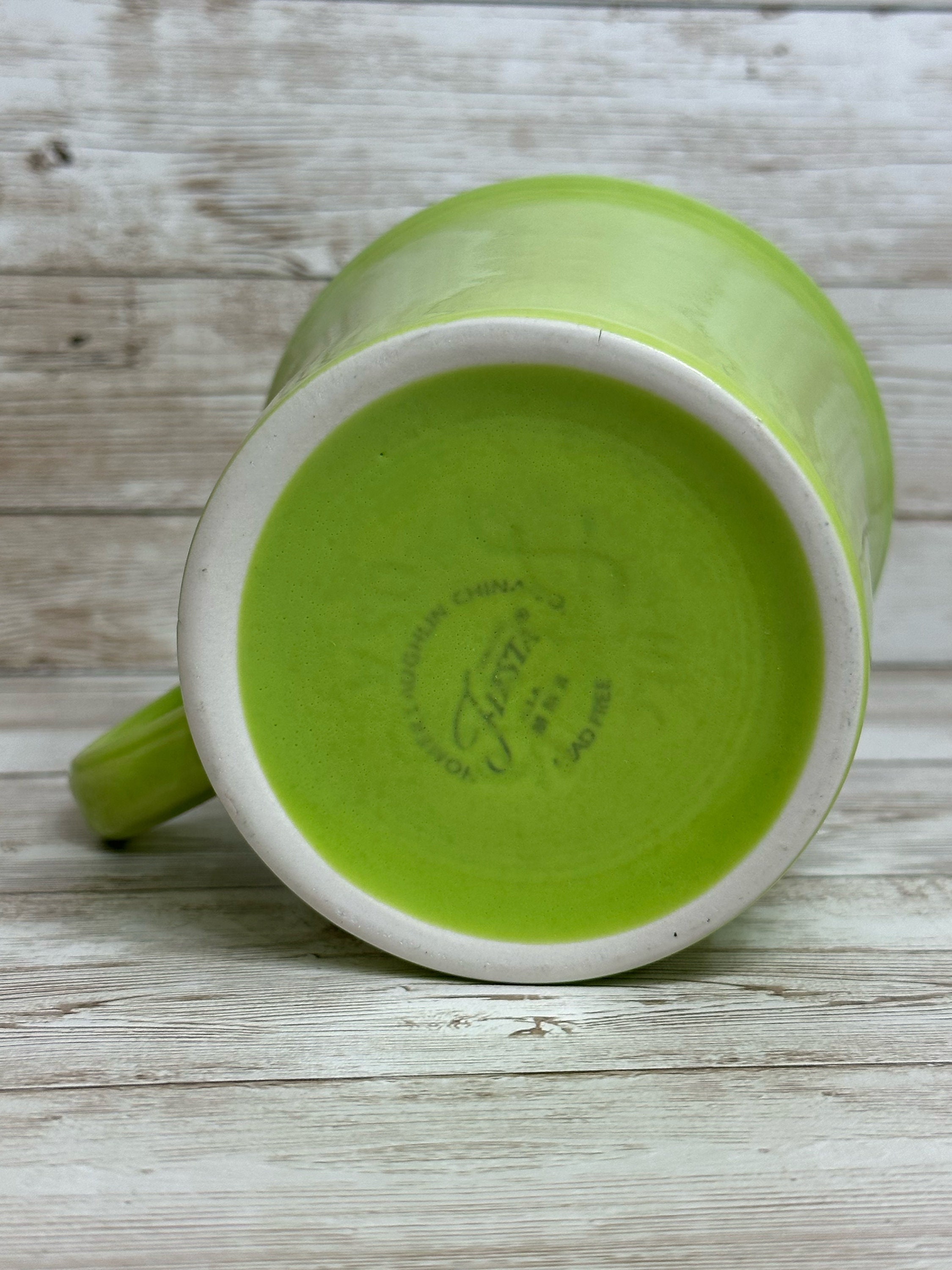 P86 Fiestaware Mug Rose Chartreuse - Etsy