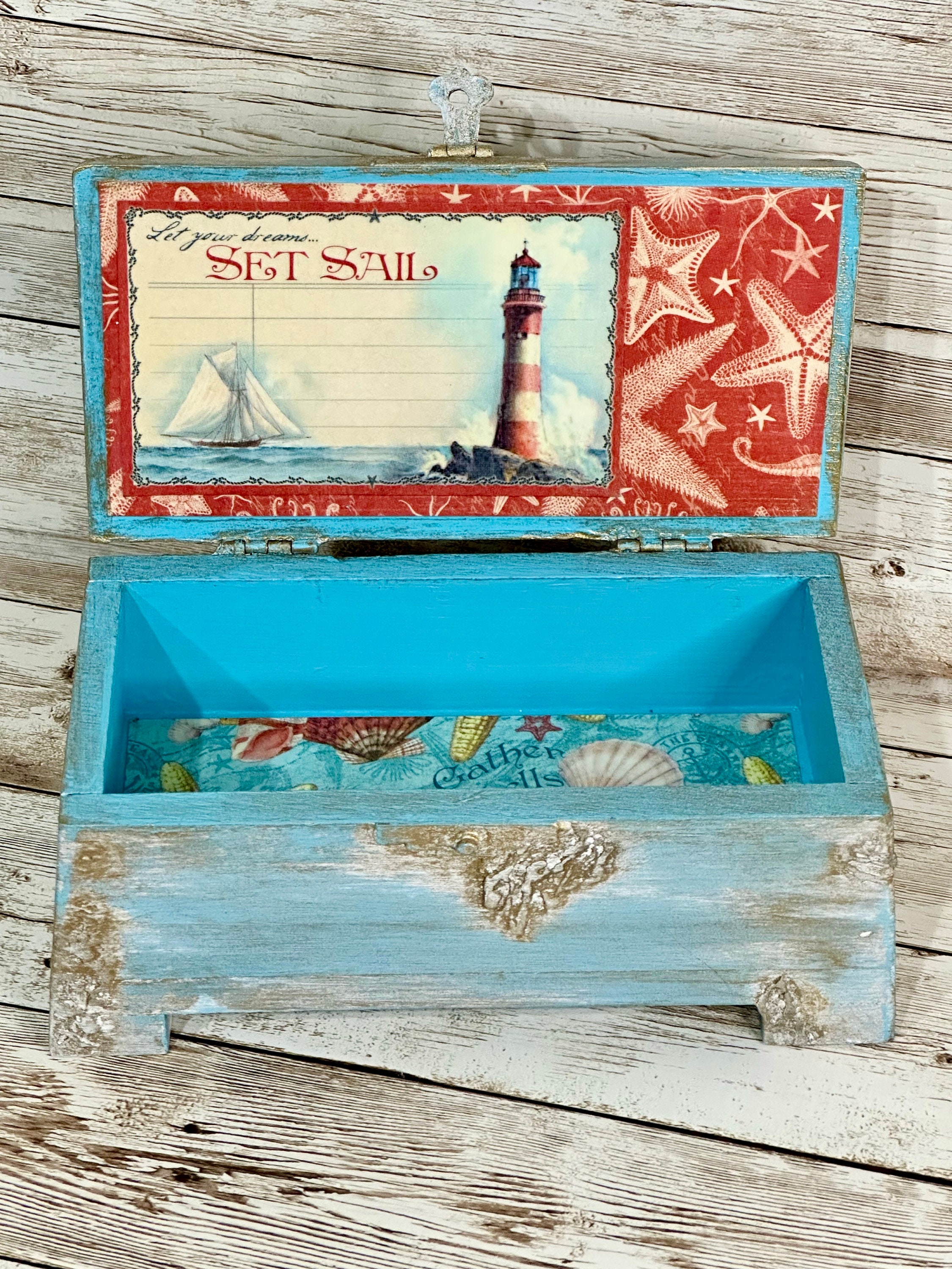 Small Upcycled Beach Jewelry Box - Etsy