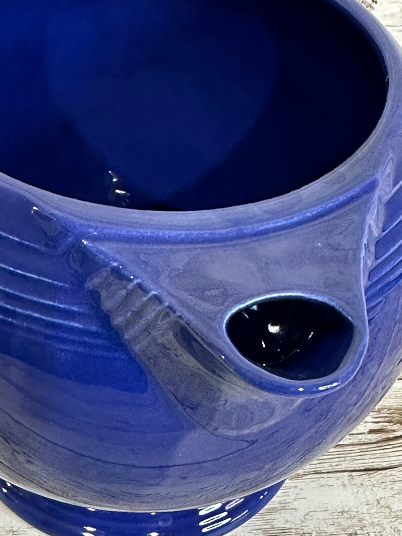 Vintage Fiestaware Cobalt Blue Teapot No Lid - Etsy
