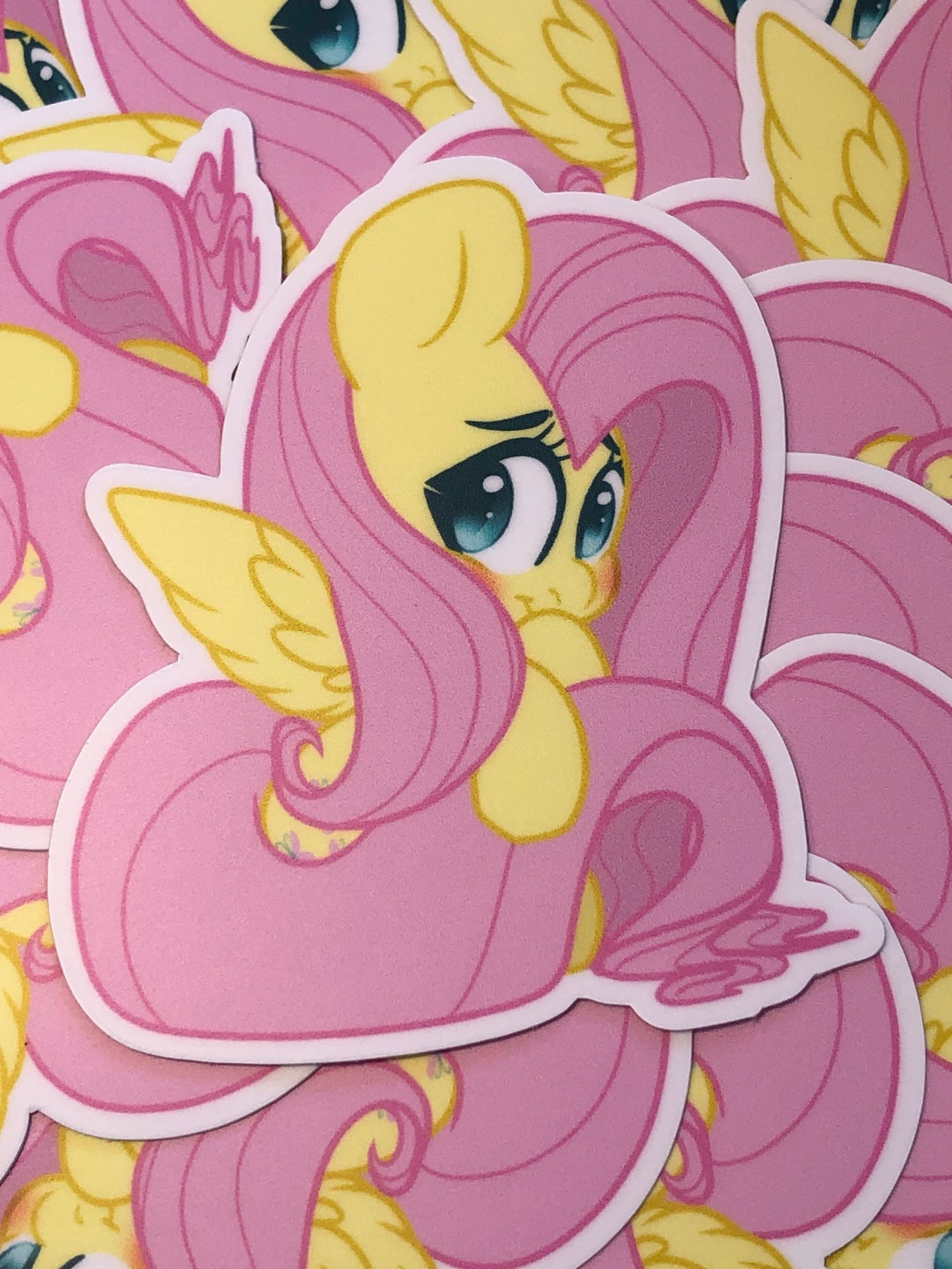 Fluttershy MLP My Little Pony Chibi Mane 6 Inspired 3" Vinyl Sticker - Etsy