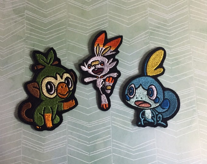 Sword and Shield Starters Scorbunny Grookey Sobble Pokemon - Etsy
