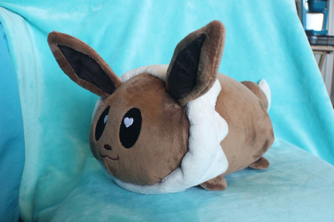 Eevee Pokemon inspirado Stacking Loaf tsum felpa, felpa - Etsy España